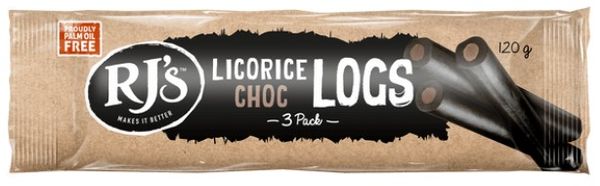 RJs Choc Logs Liquorice 3pk 120g